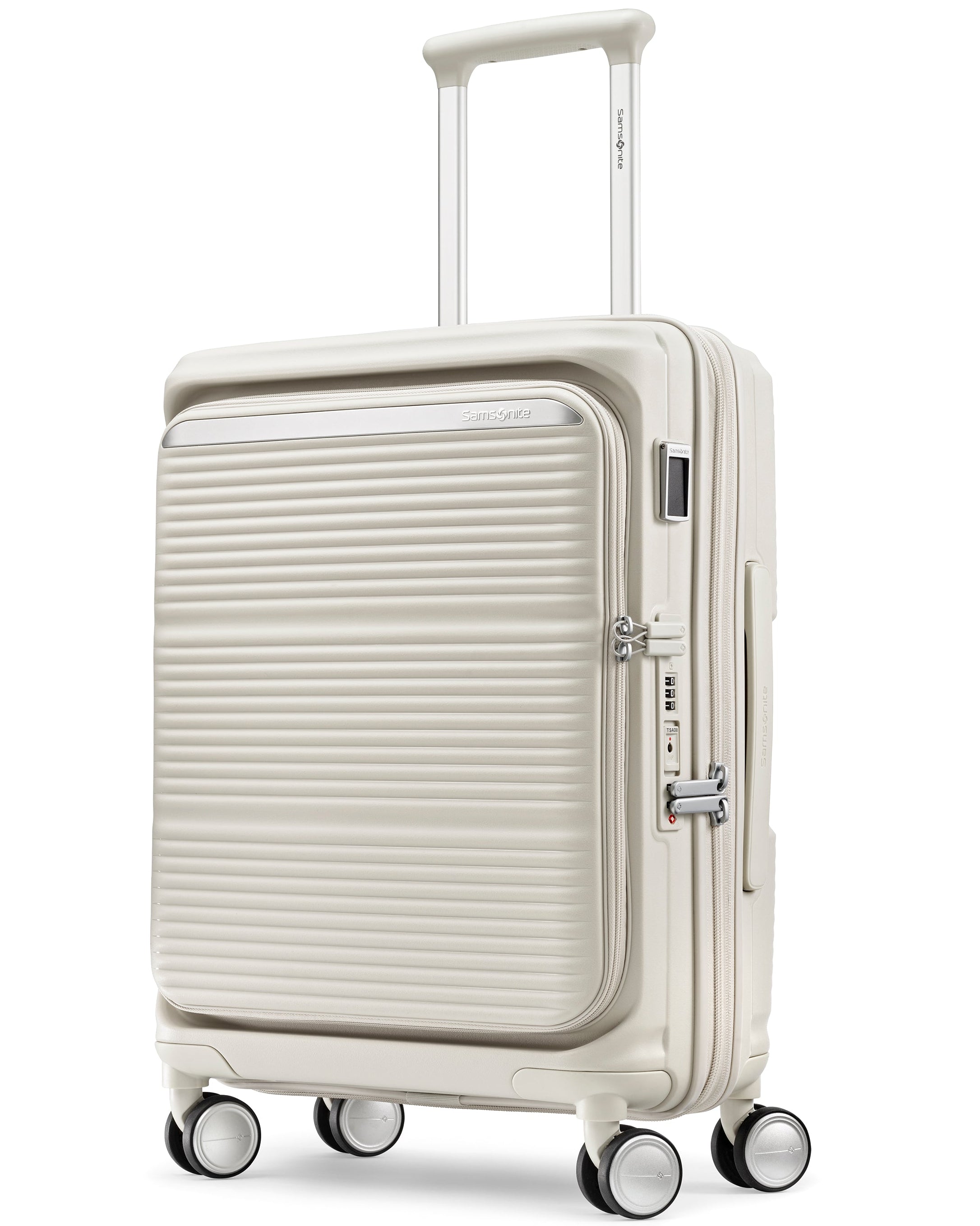 Samsonite Paralux 55cm Exp Front opening spinner Stone Grey