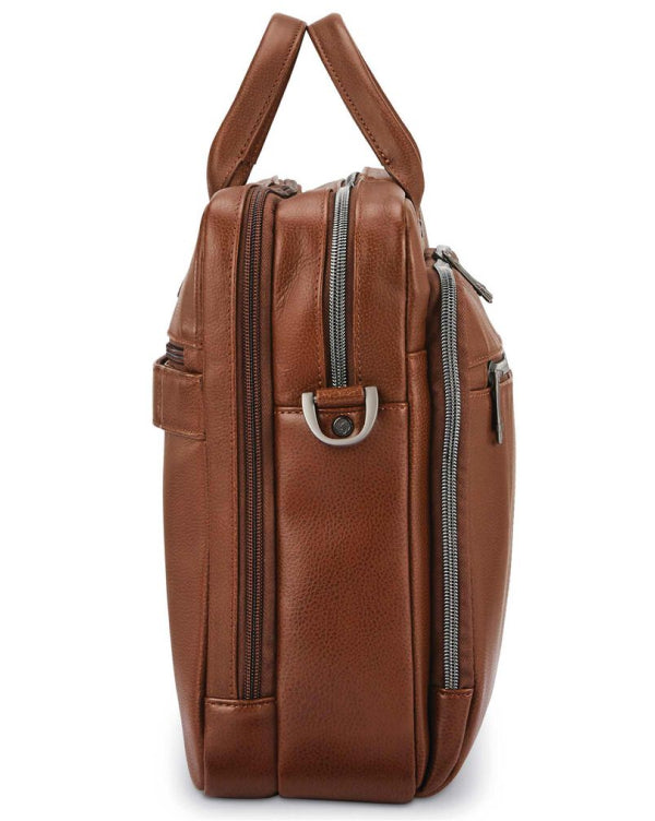 Samsonite Classic Leather Toploader Cognac